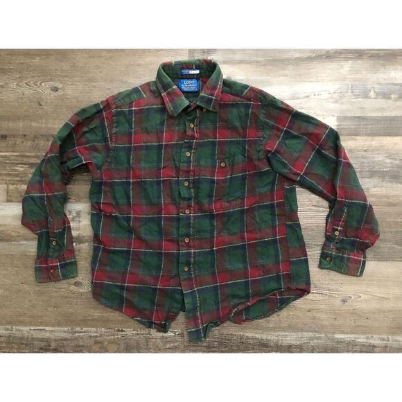Pendleton | Tops | Pendleton Lobo Womens Xl Green Red Plaid Button Up Shirt Made In Usa | Poshmark